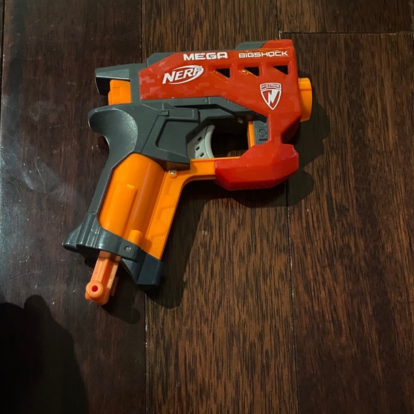 Nerf | Toys | Nerf Mega Bigshock Blaster Red Orange And Gray | Poshmark